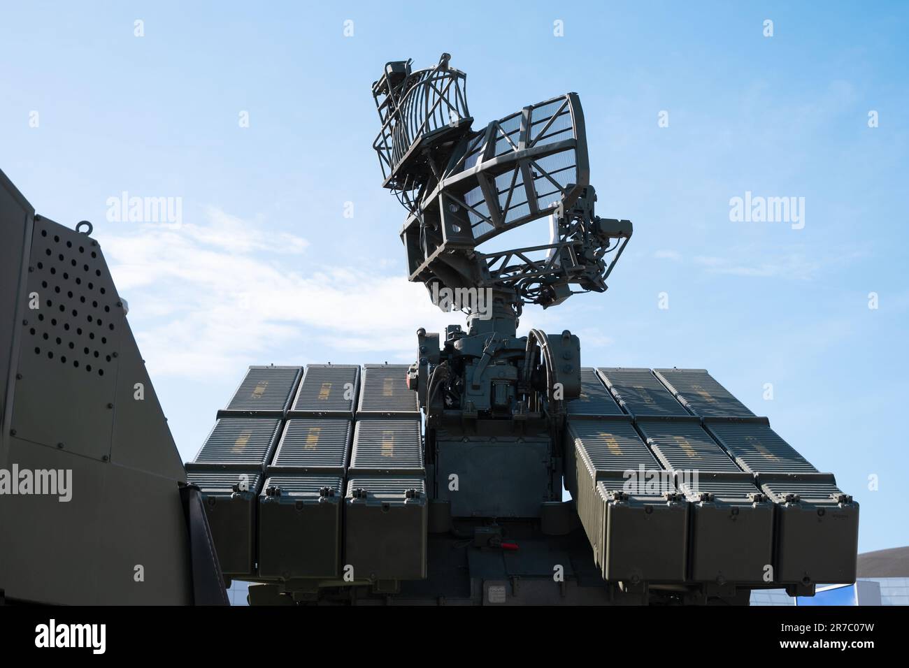 Radar system on military equipment. Modern military equipment Stock ...