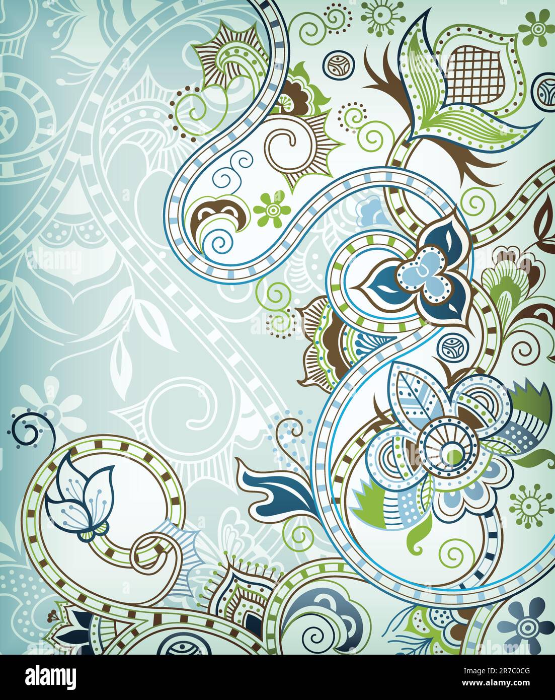 Illustration of abstract floral scrolls Stock Vector Image & Art - Alamy