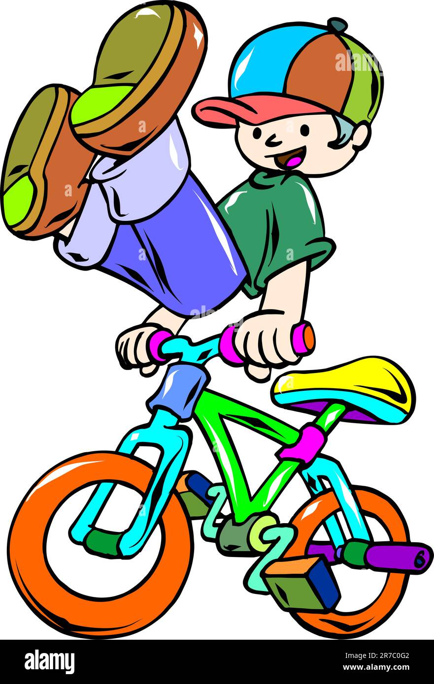 The bicycle rider Stock Vector Images - Alamy