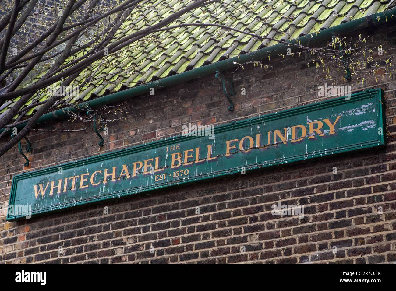 London, UK - March 2nd 2023: Vintage sign of The Whitechapel Bell ...