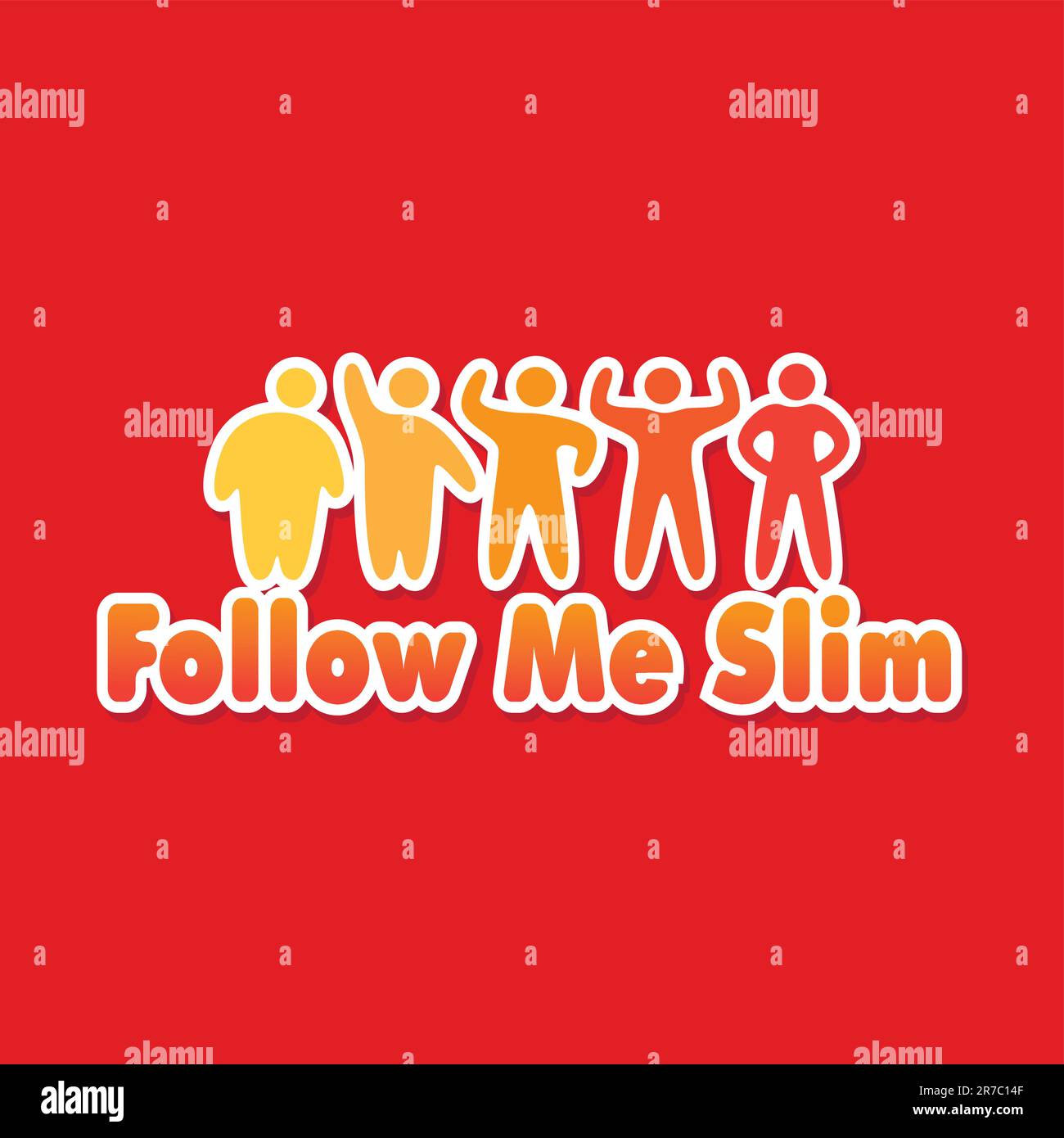 template label - follow me slim Stock Vector Image & Art - Alamy