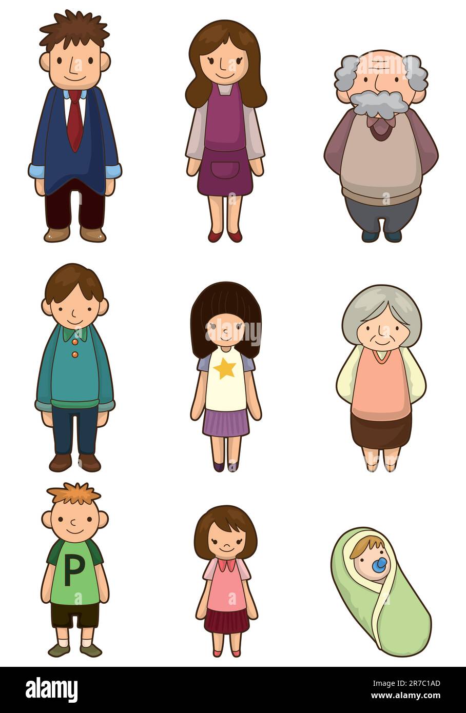 cartoon family icon Stock Vector Image & Art - Alamy