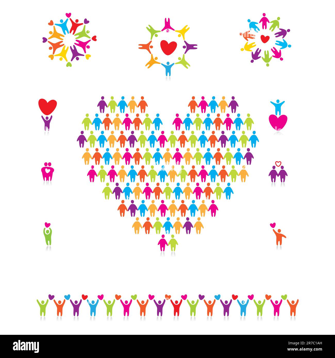 Friendship icons design Stock Vector Images - Alamy