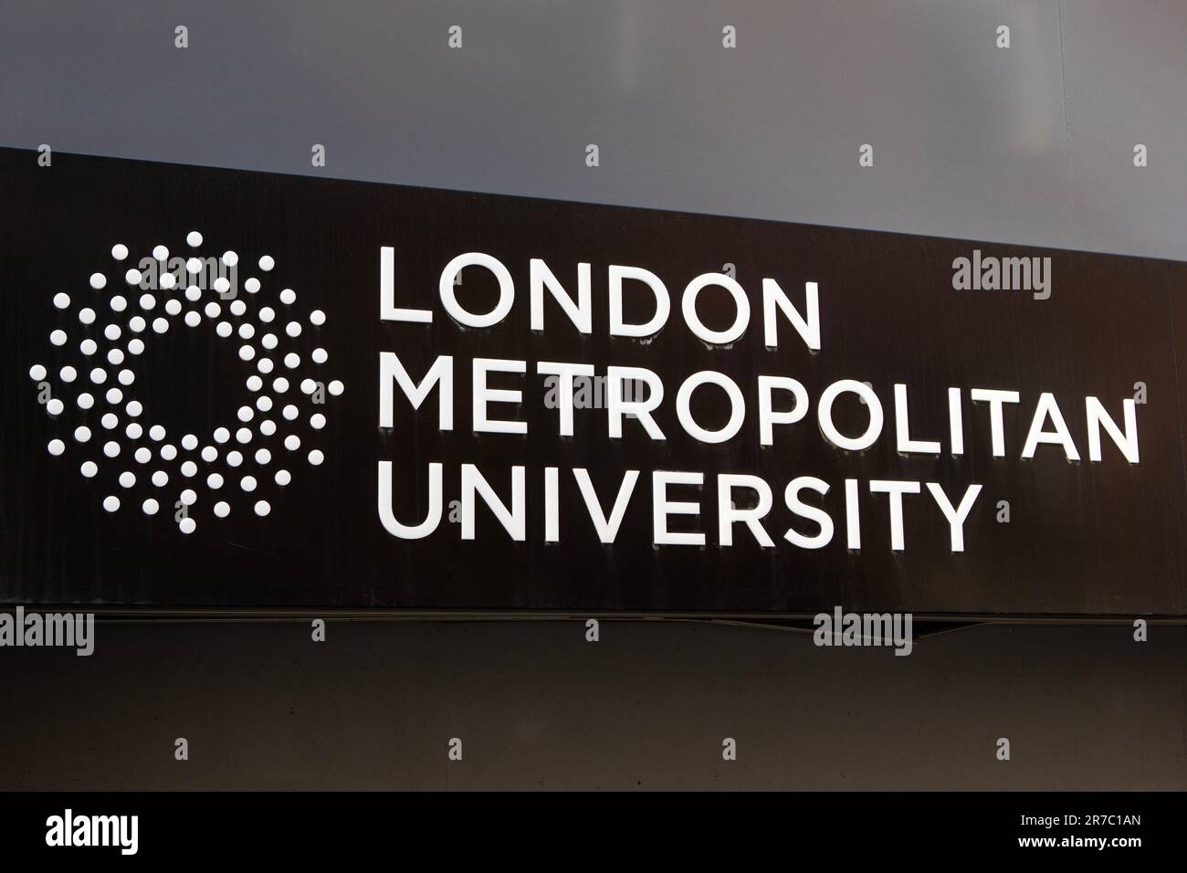 London, UK - March 2nd 2023: A sign above an entrance to the London ...