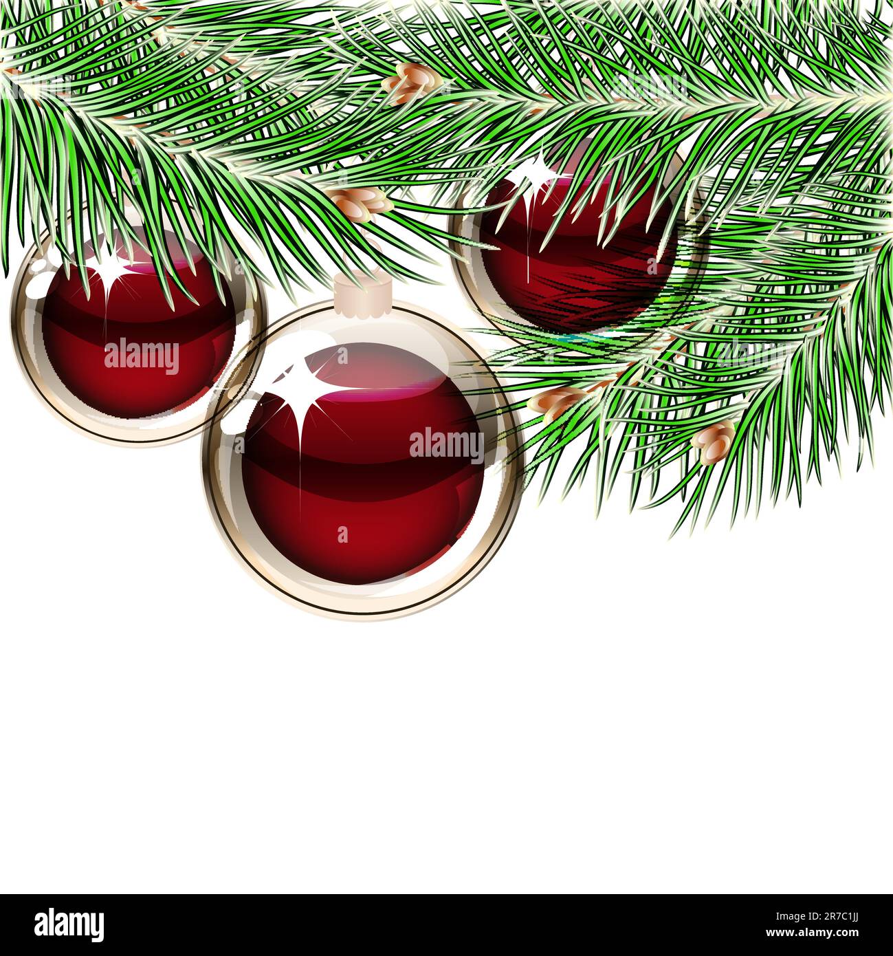 Christmas background with transparent balls Stock Vector Image & Art ...