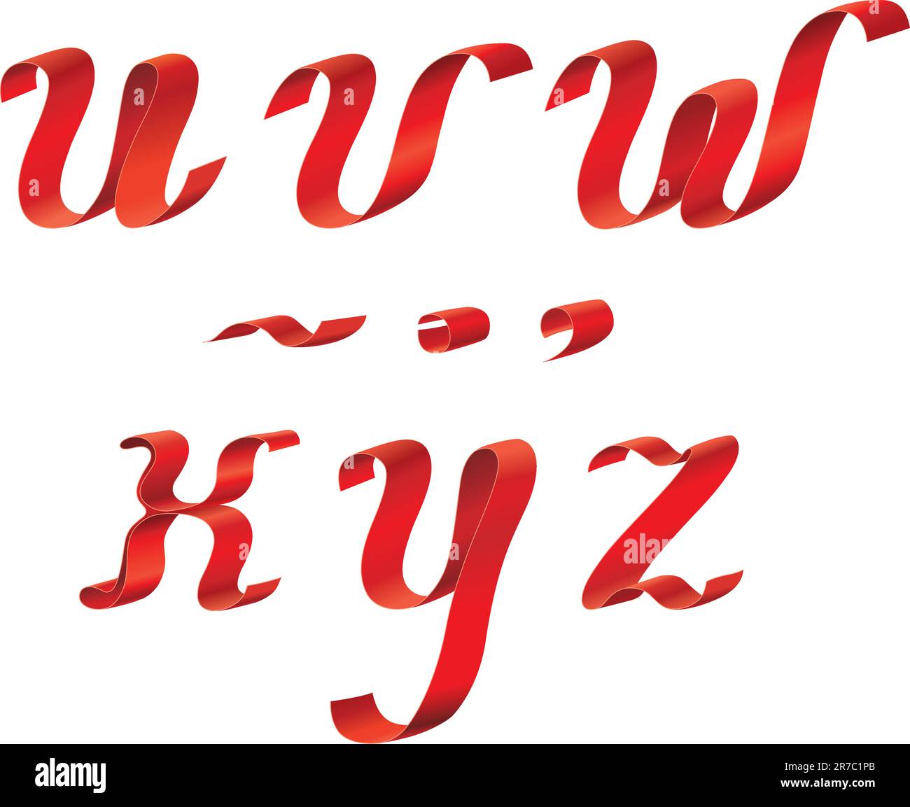 Vector alphabet from red ribbon Stock Vector Image & Art - Alamy