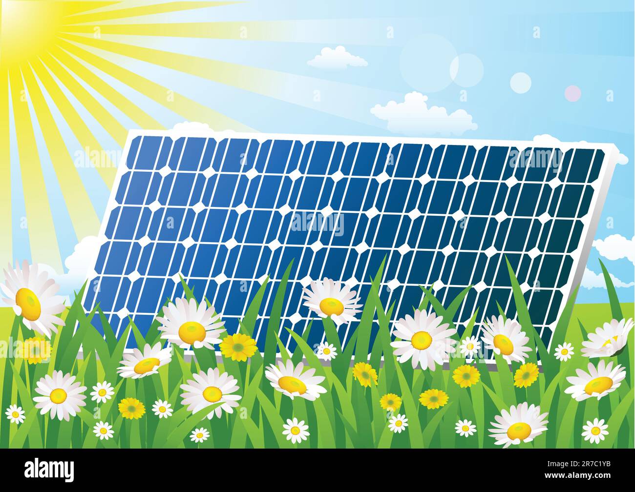 Solar plant technology Stock Vector Images - Alamy