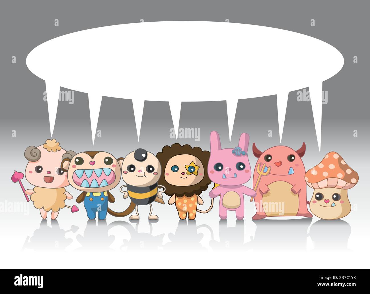 cartoon monster animal card Stock Vector Image & Art - Alamy