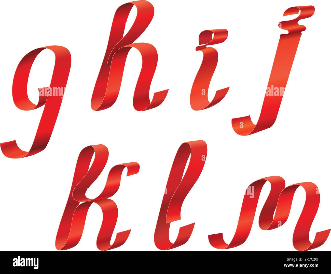 Ribbon alphabet Stock Vector Images - Alamy