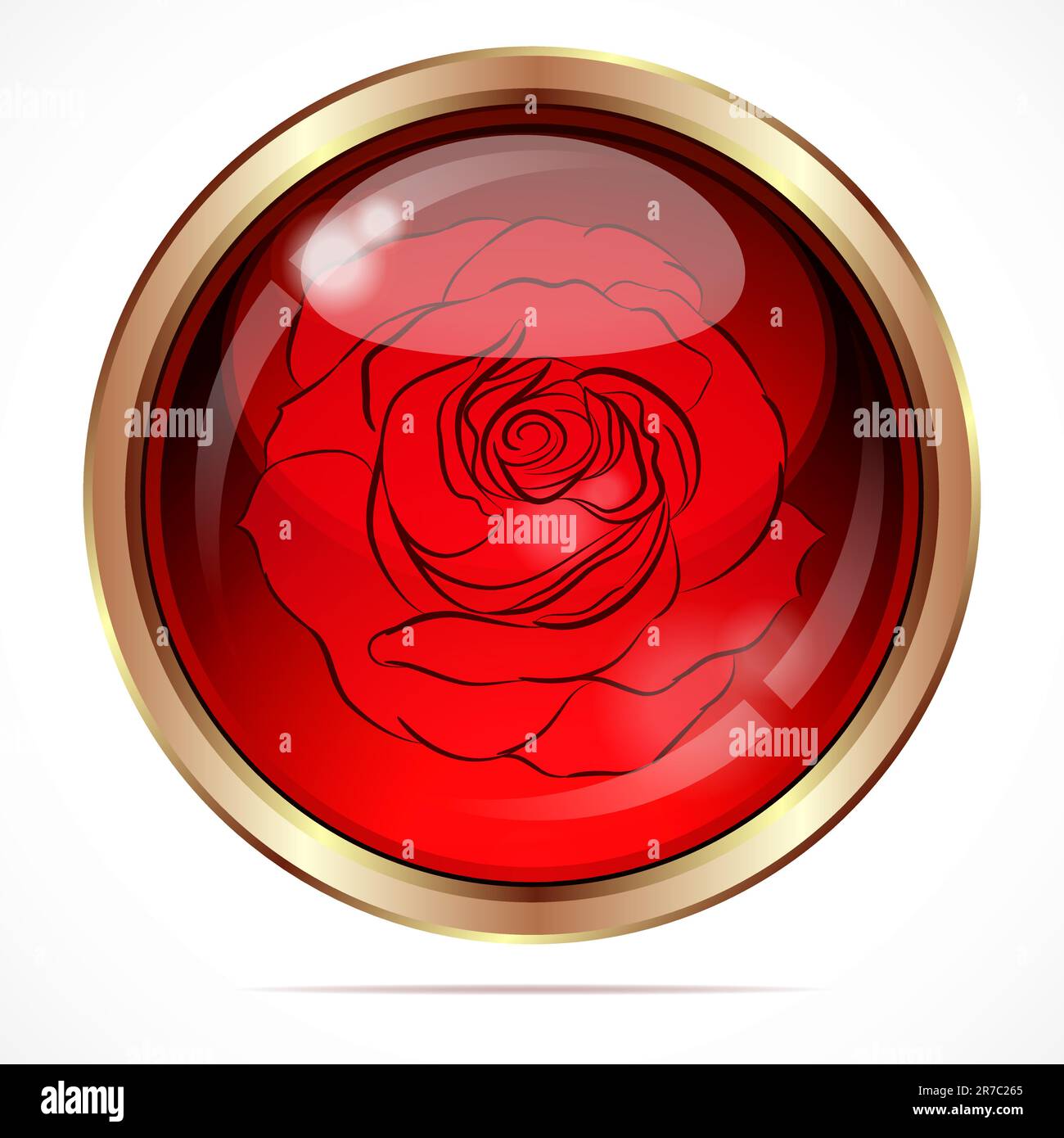 Rose Bright As A Button Stock Vector Images Alamy