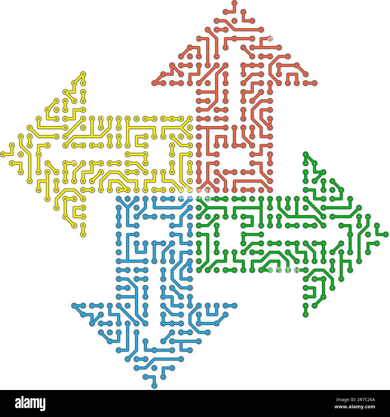 Gear circuit technology engineering Stock Vector Images - Alamy