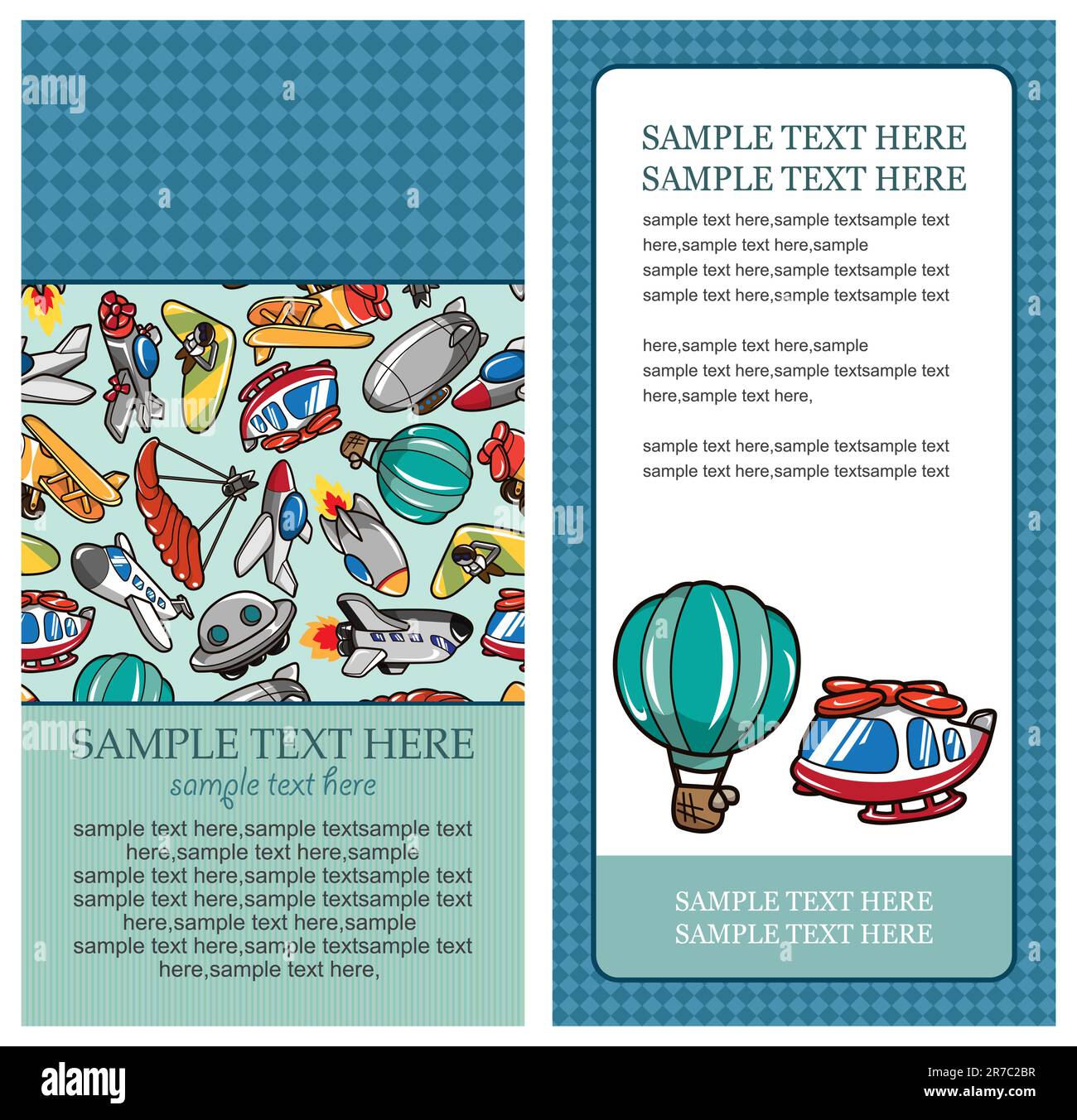 cartoon airplane card Stock Vector Image & Art - Alamy