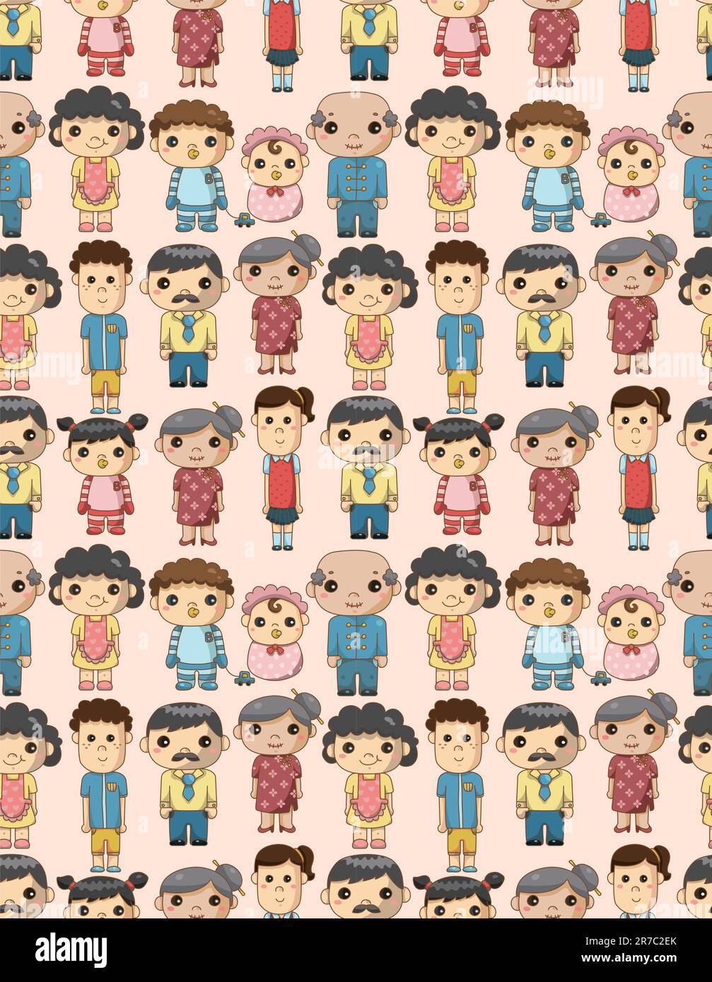 Family girl families grandparent grandchild Stock Vector Images - Alamy