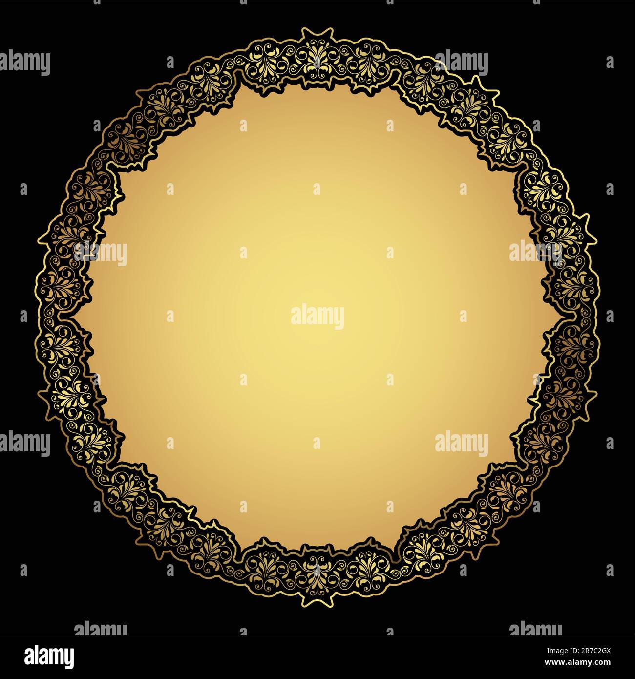 Metallic gold border Stock Vector Images - Alamy