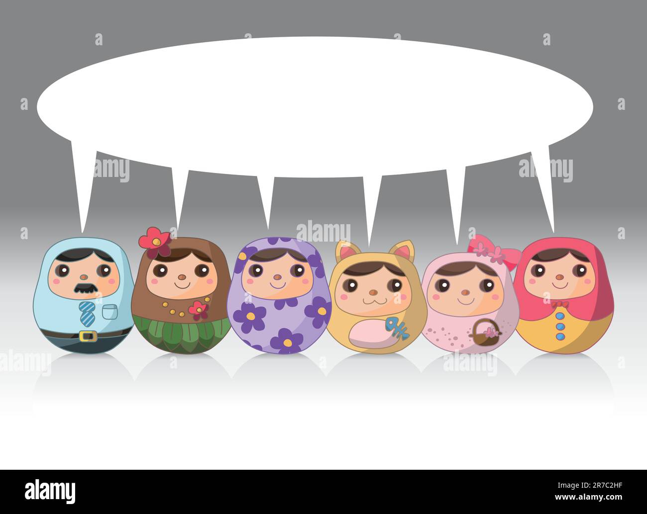 cartoon Russian Doll card Stock Vector Image & Art - Alamy