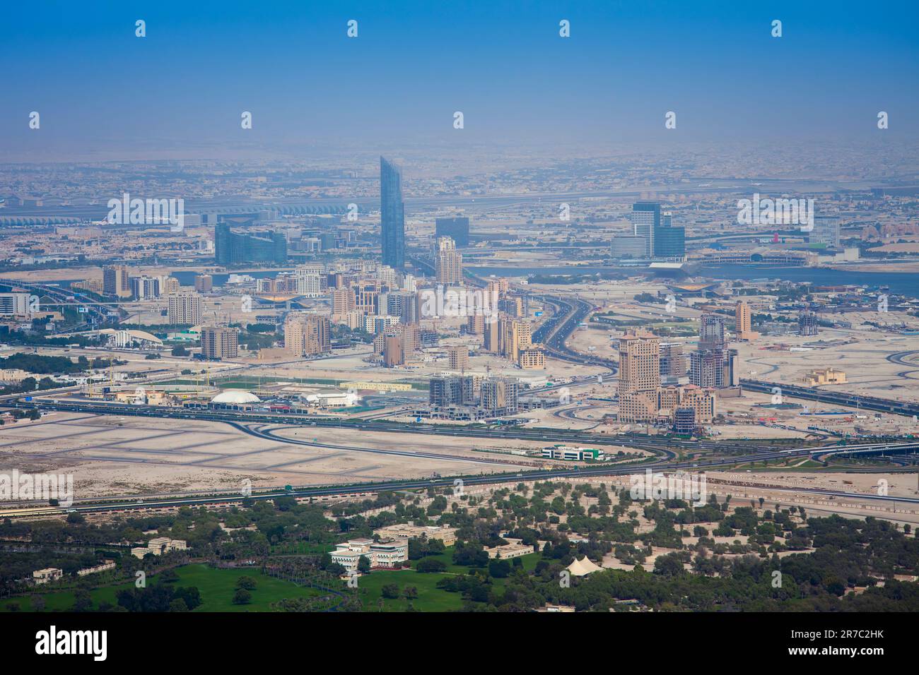 Dubai cityscape, aerial view. UAE Stock Photo - Alamy