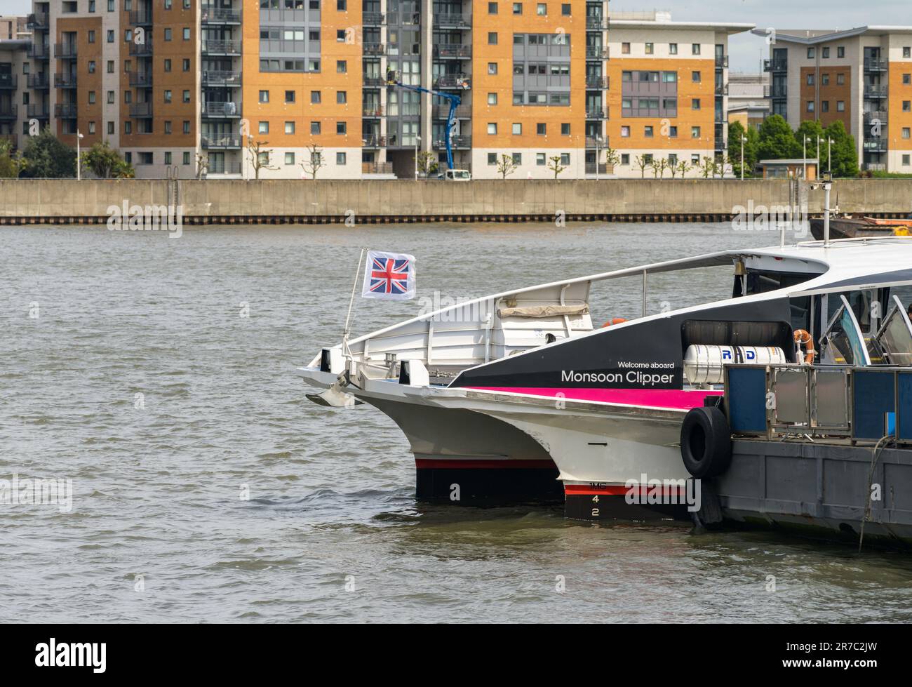 Woolwich, London - 15 May 2023: UberBoat by Thames Clipper docked at ...