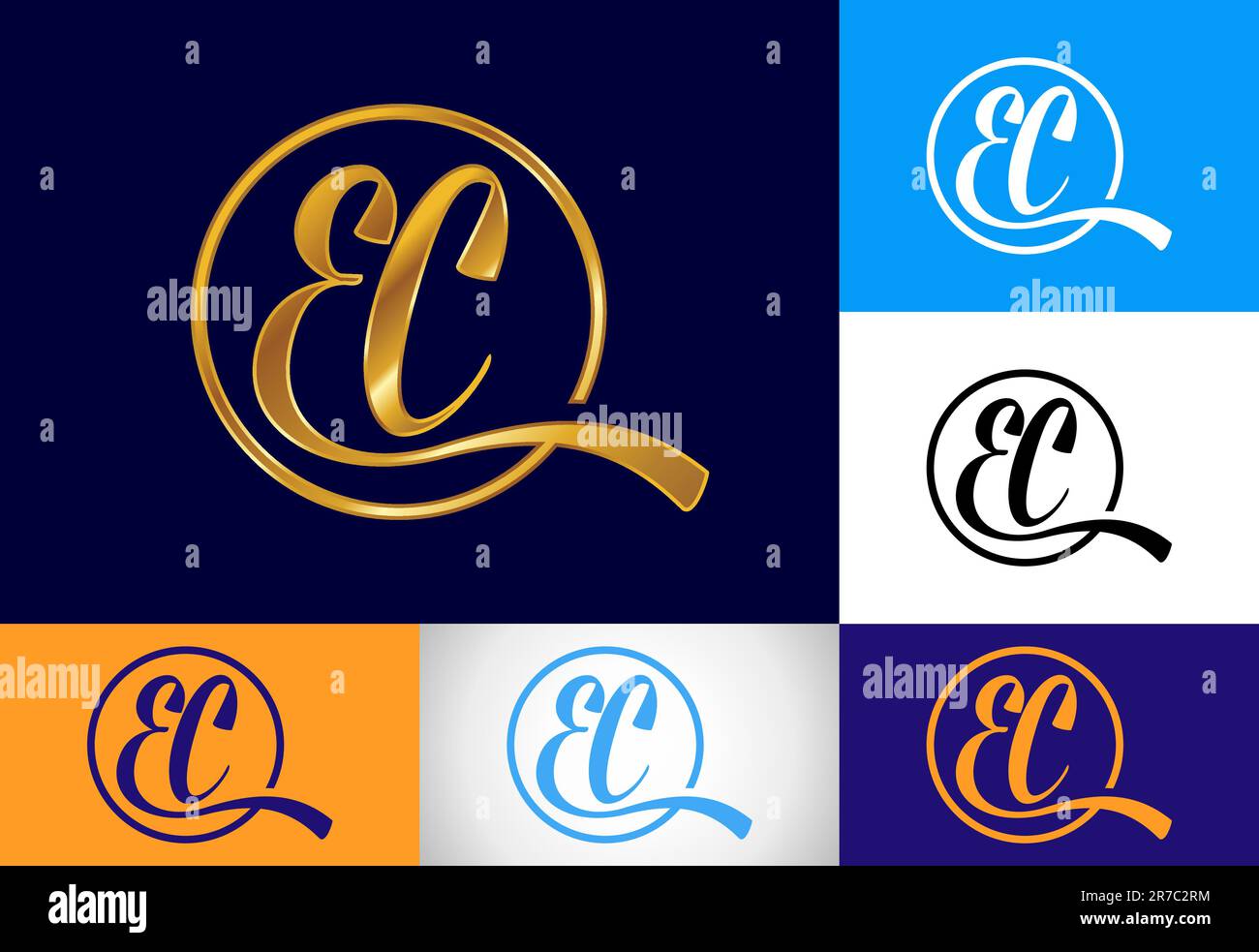 Initial Letter E C Logo Design Vector Template. Graphic Alphabet Symbol ...