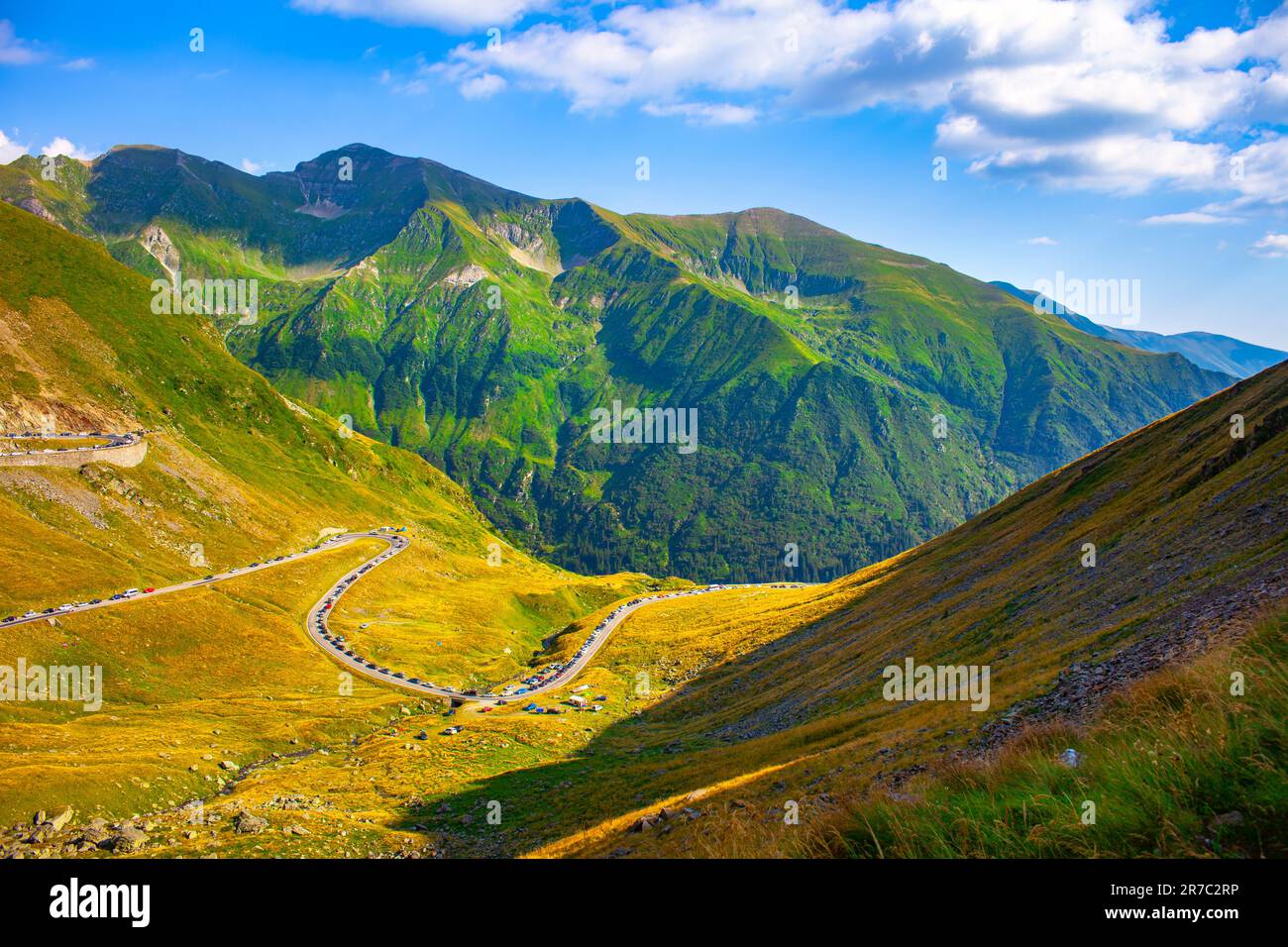 Transfagarasan famous road in Romania, Fagarasi Mountains Stock Photo ...