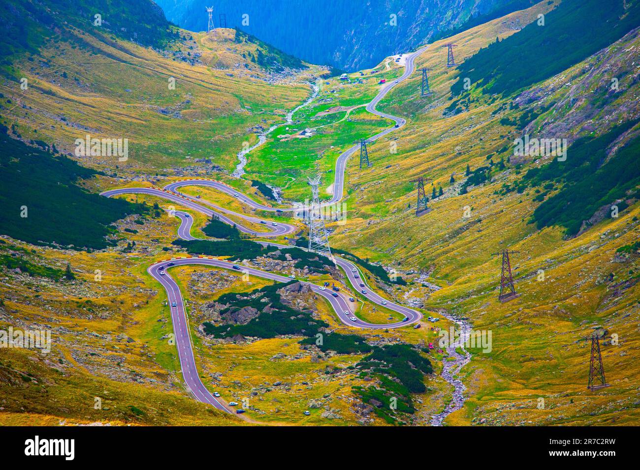Transfagarasan famous road in Romania, Fagarasi Mountains Stock Photo ...