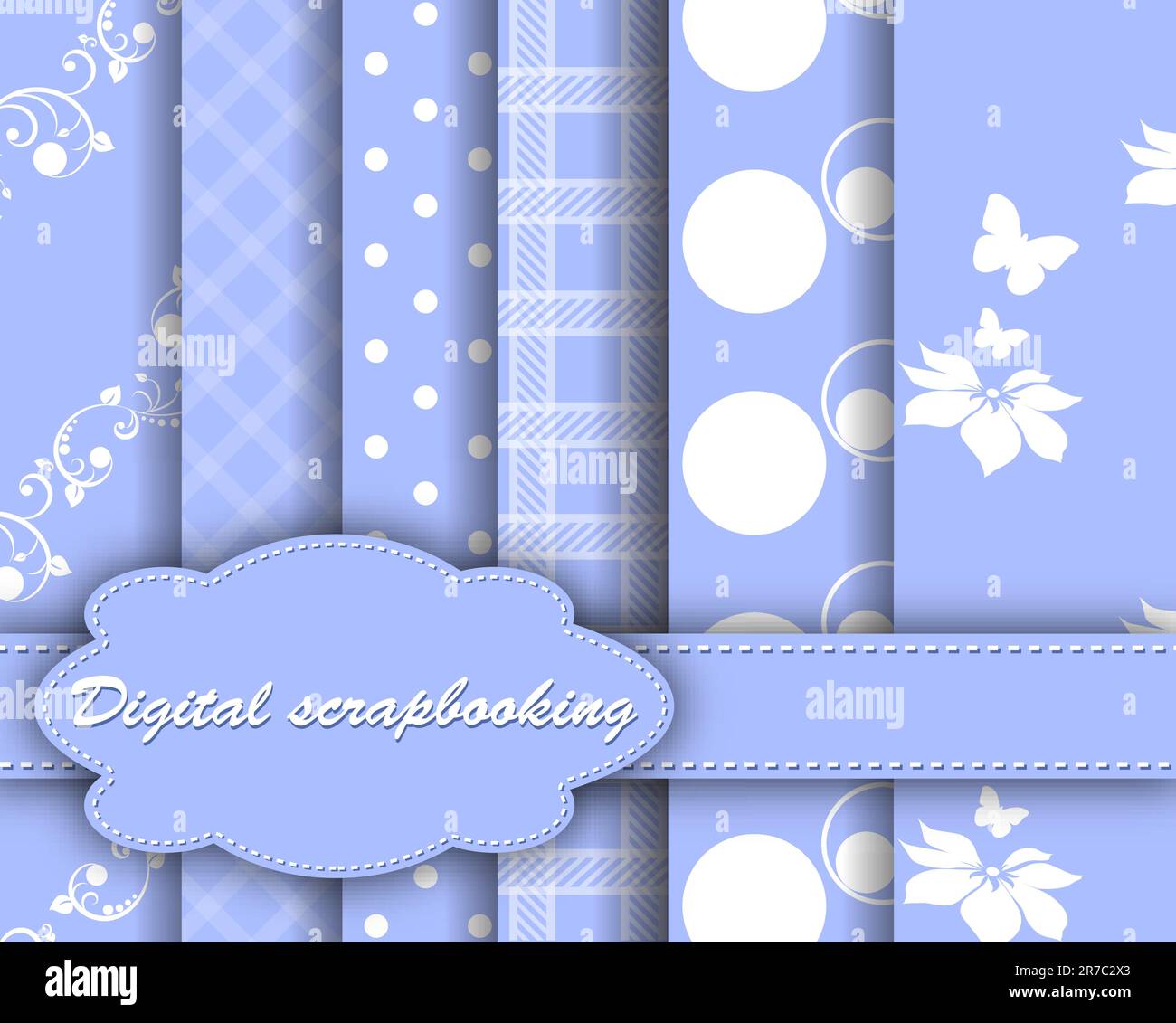set of vector paper for scrapbook Stock Vector Image & Art - Alamy