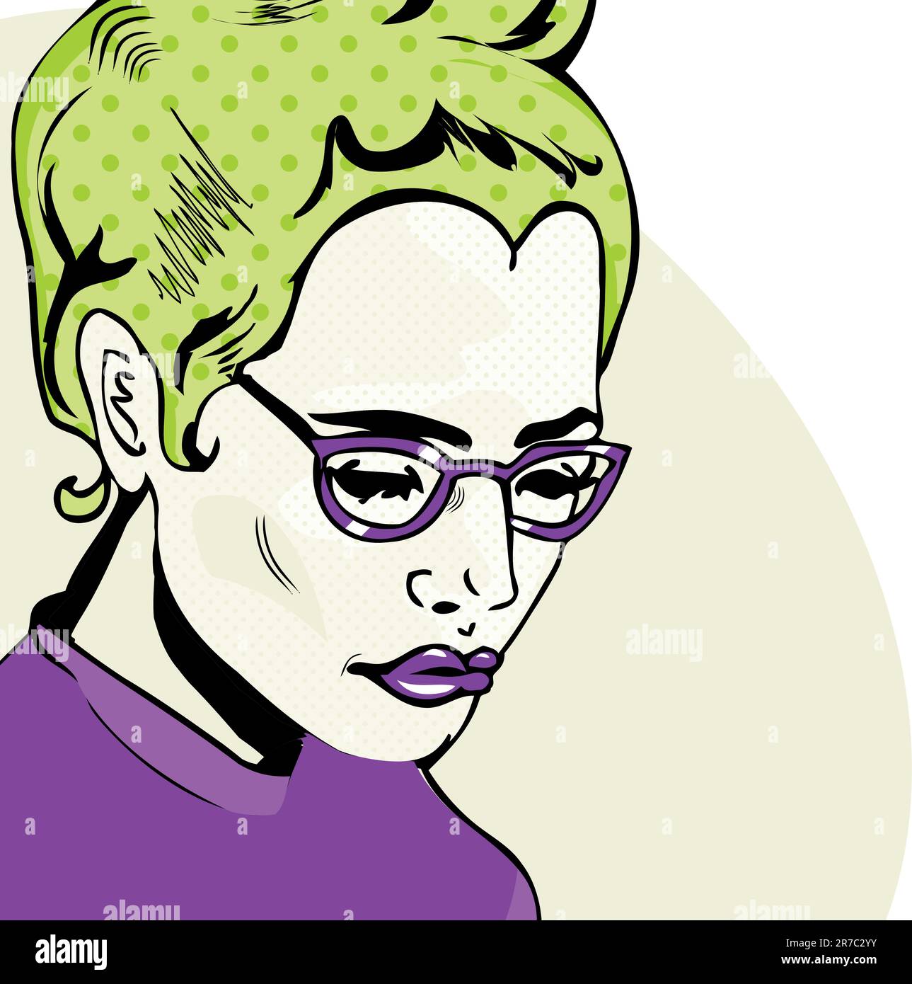 Pop Art Woman comic book style with dot Stock Vector Image & Art - Alamy