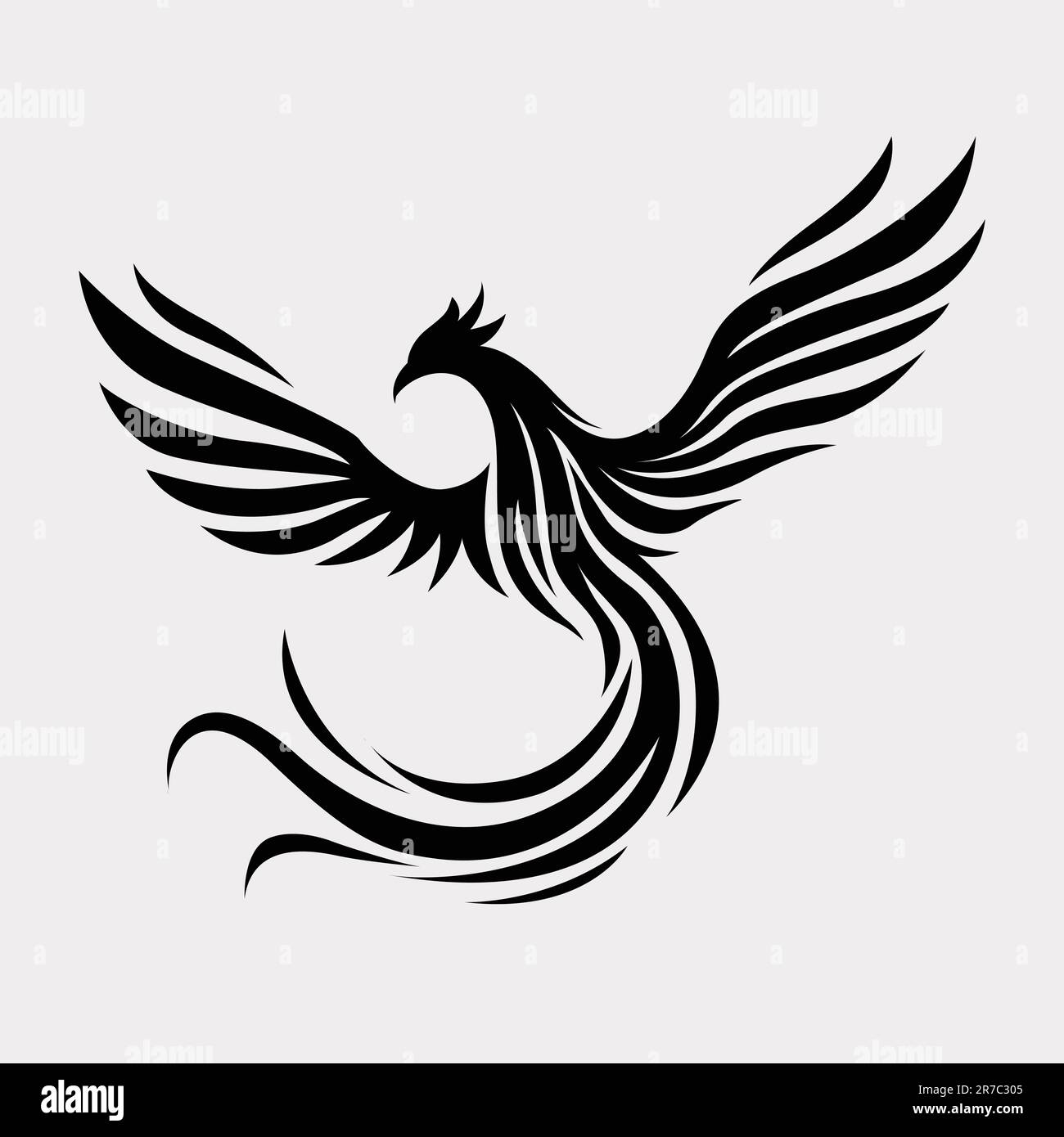 phoenix, sun, bird, fire, emblem symbol icon vector logo Stock Vector ...