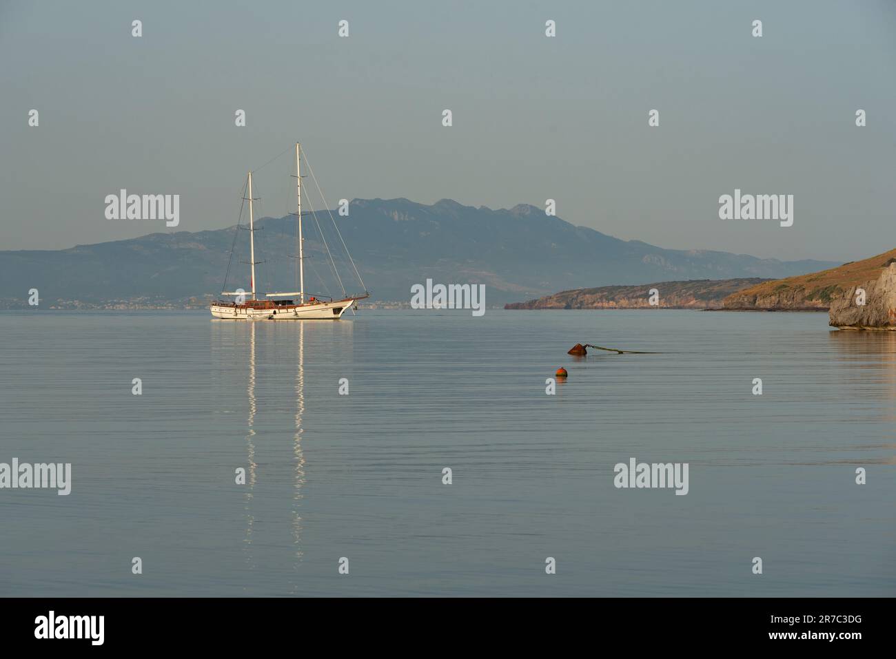 Bodrum, Turkey. April 22nd 2022 Stunning calm seascape with a luxury ...