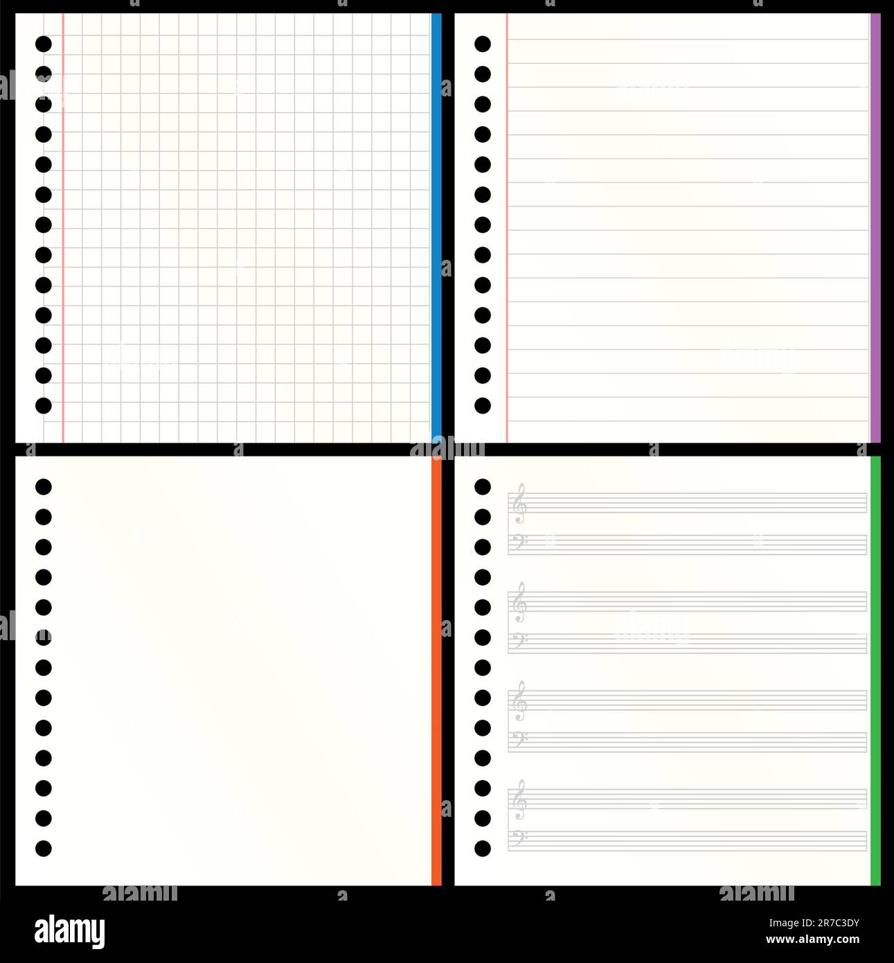 vector set of note papers Stock Vector Image & Art - Alamy