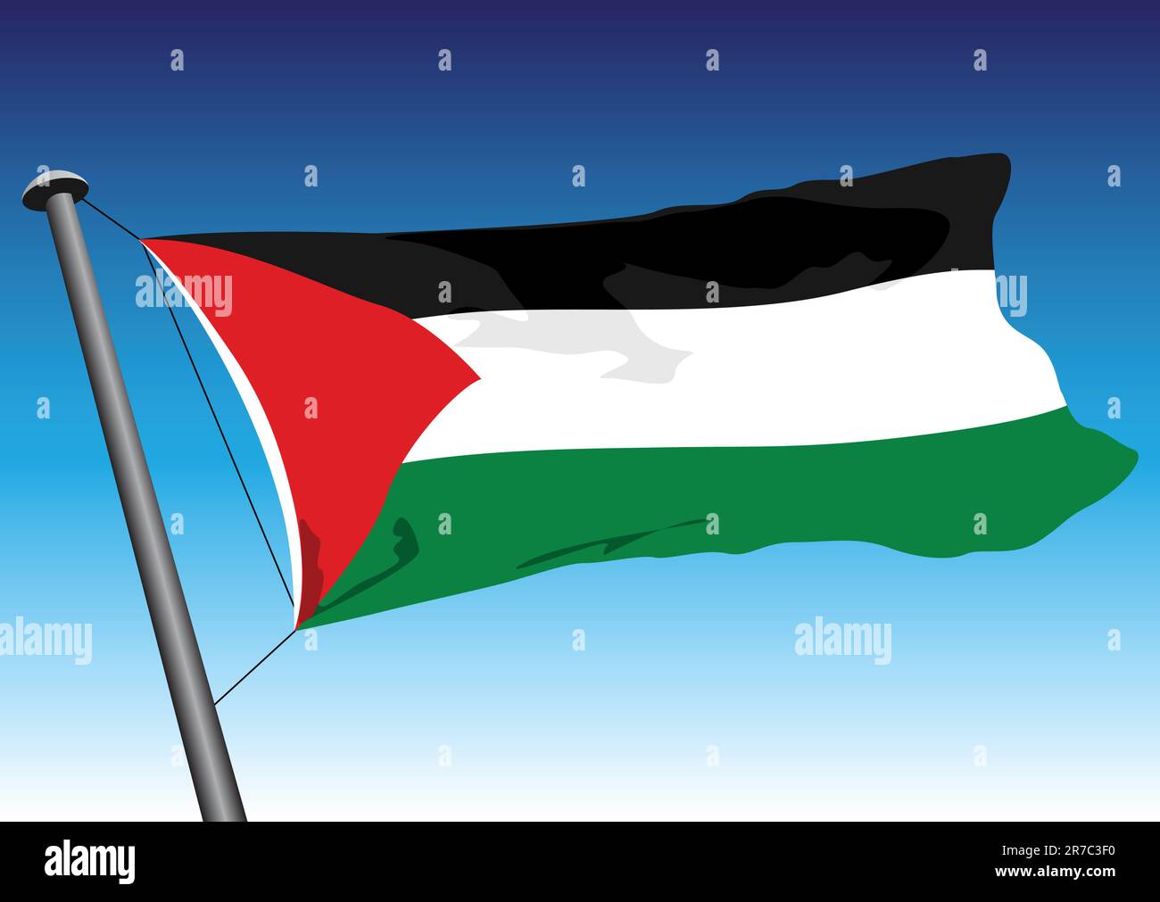 vector illustration of the flag of palestine Stock Vector Image & Art ...