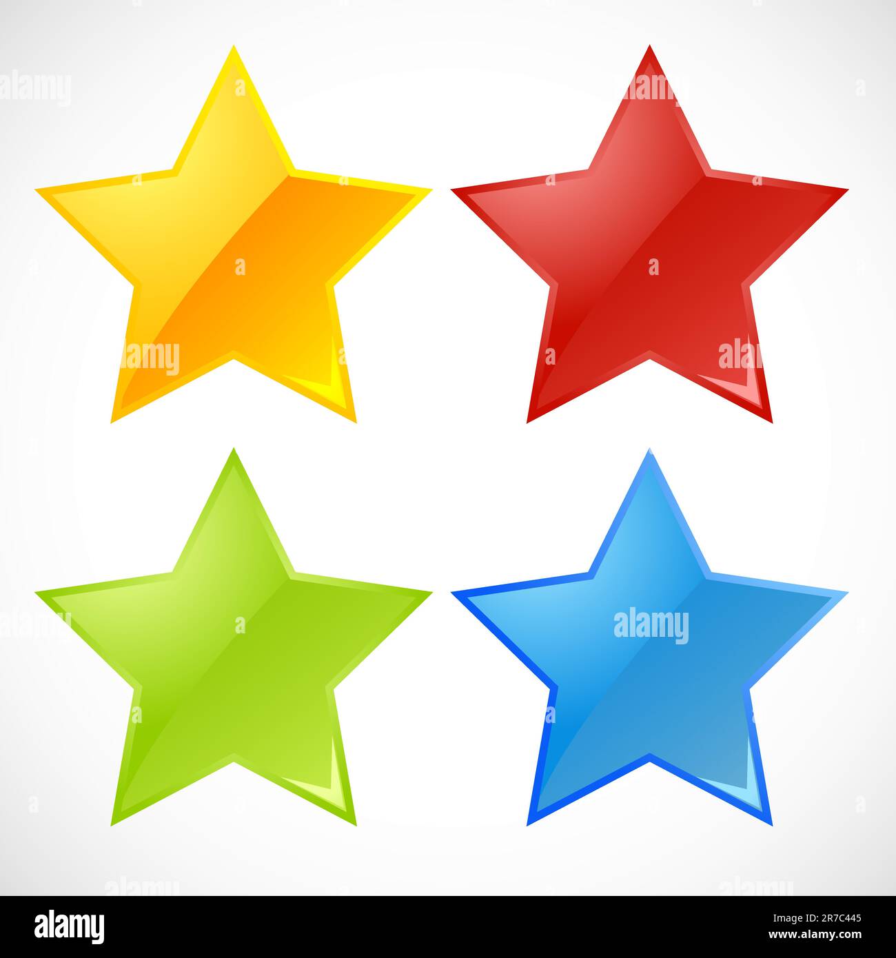 illustration of colorful vector stars on white background Stock Vector ...