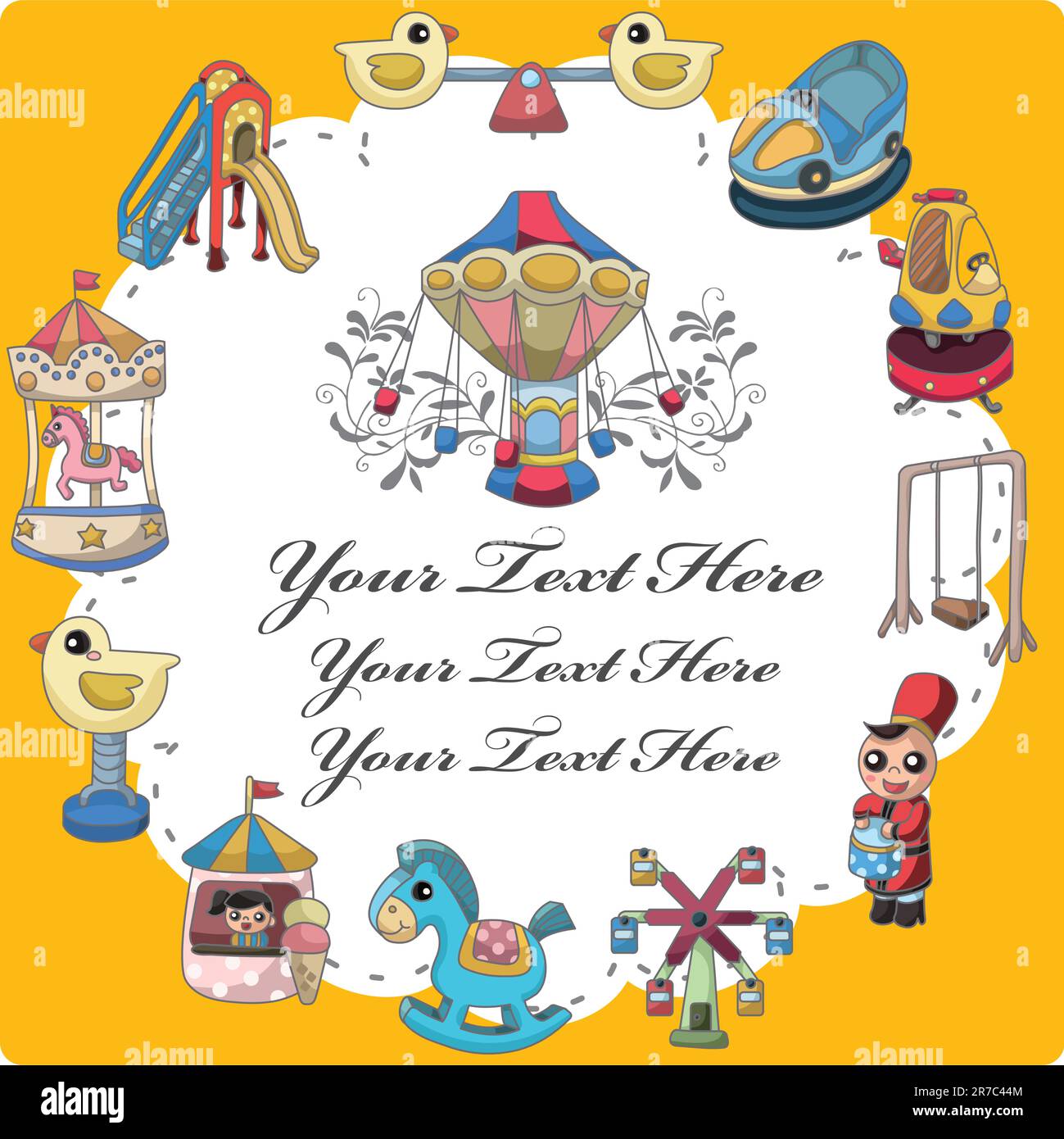 cartoon playground card Stock Vector Image & Art - Alamy