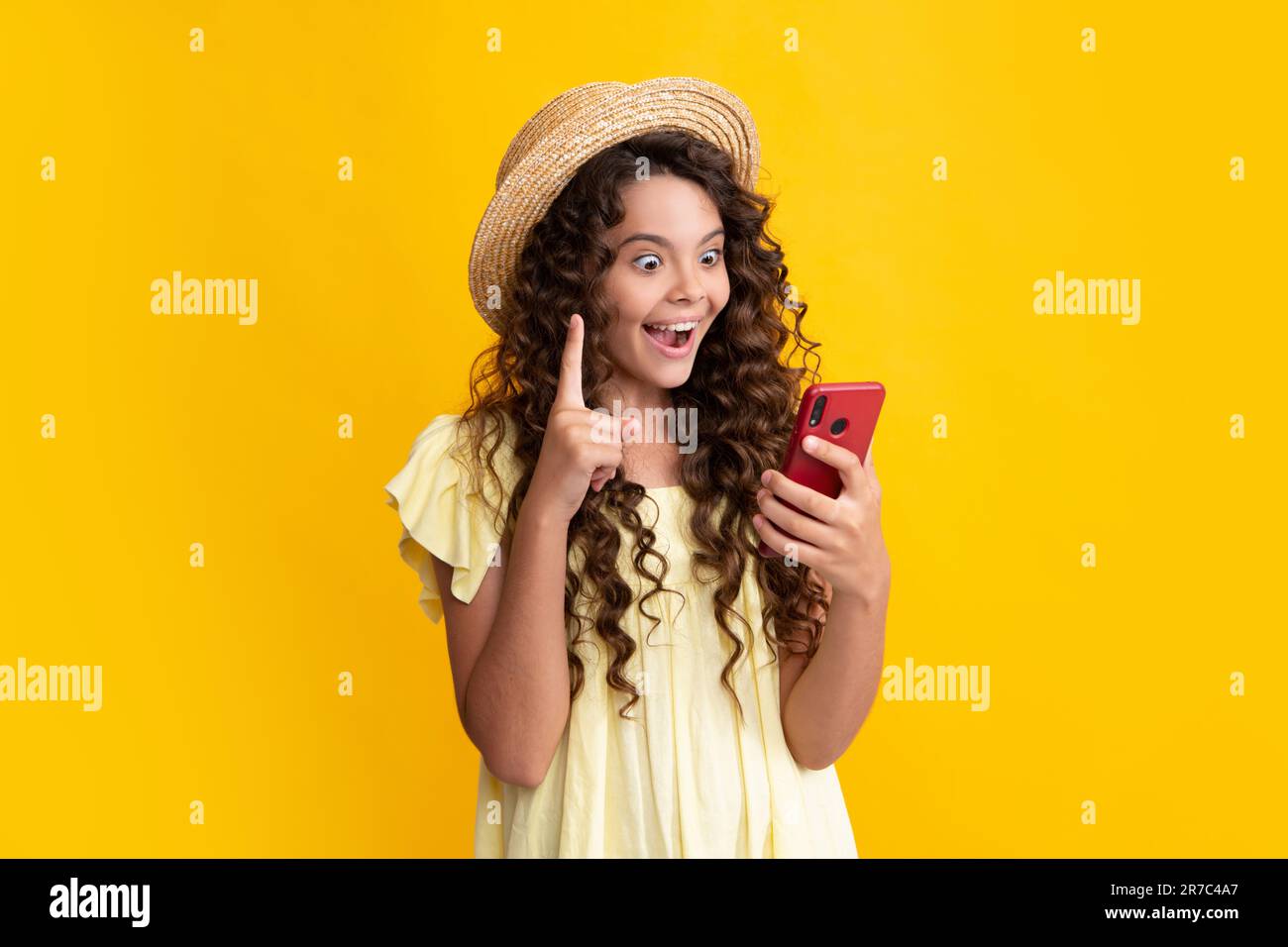 Shocked amazed face, surprised emotions of young teenager girl ...