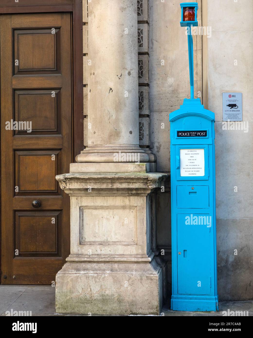 London, UK - March 2nd 2023: An original Police Telephone Call Post in ...
