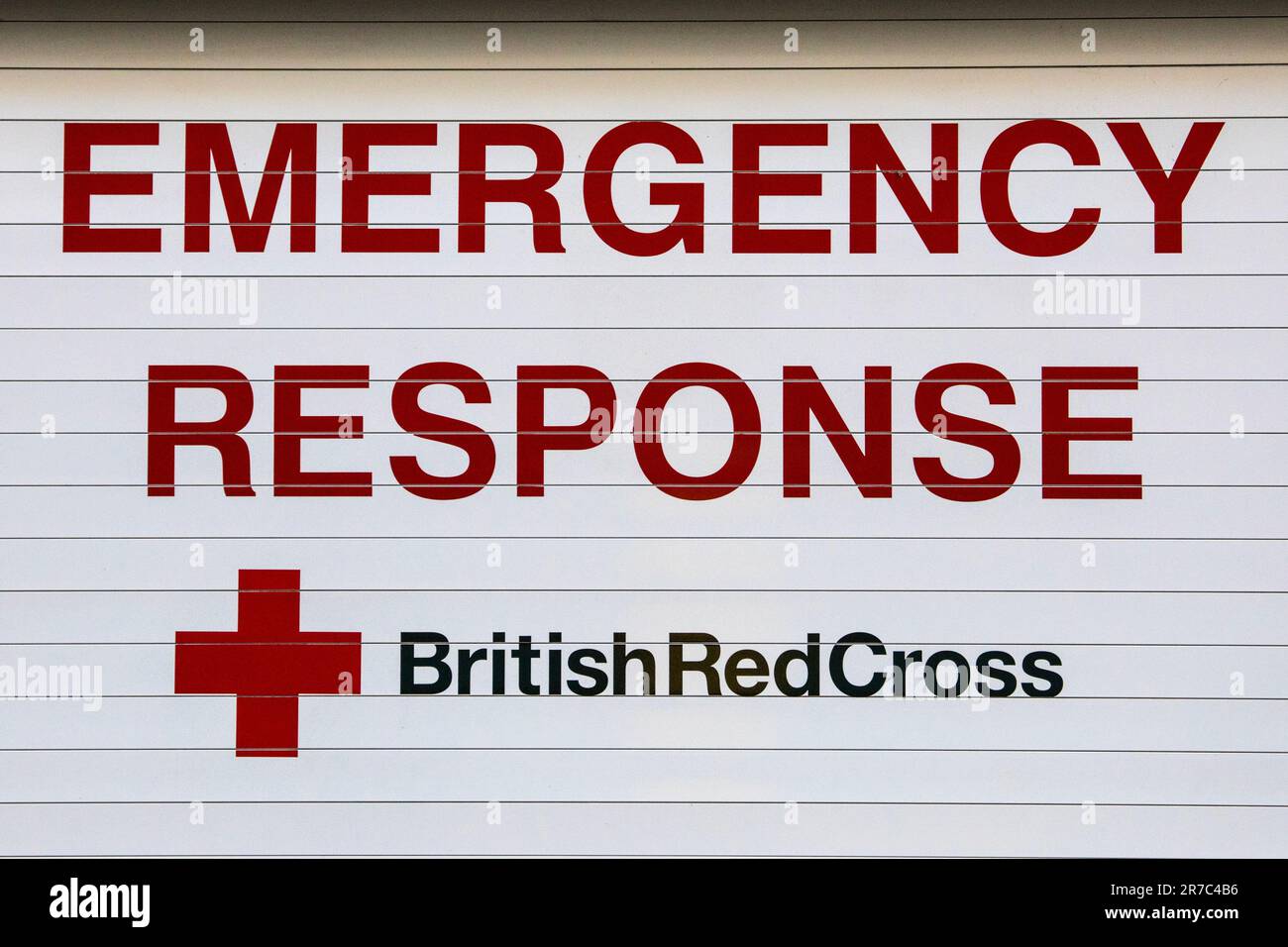 London, UK - March 2nd 2023: Close-up of a British Red Cross Emergency ...