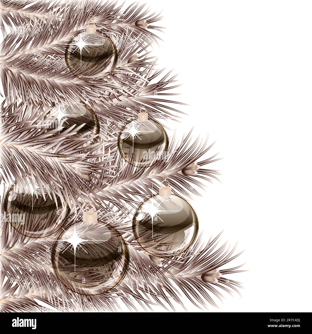 Christmas tree transparent balls Stock Vector Images - Alamy