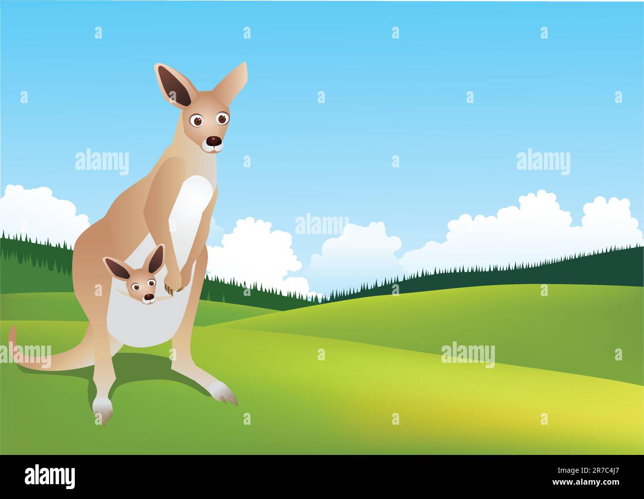 Aboriginal kangaroo Stock Vector Images - Alamy