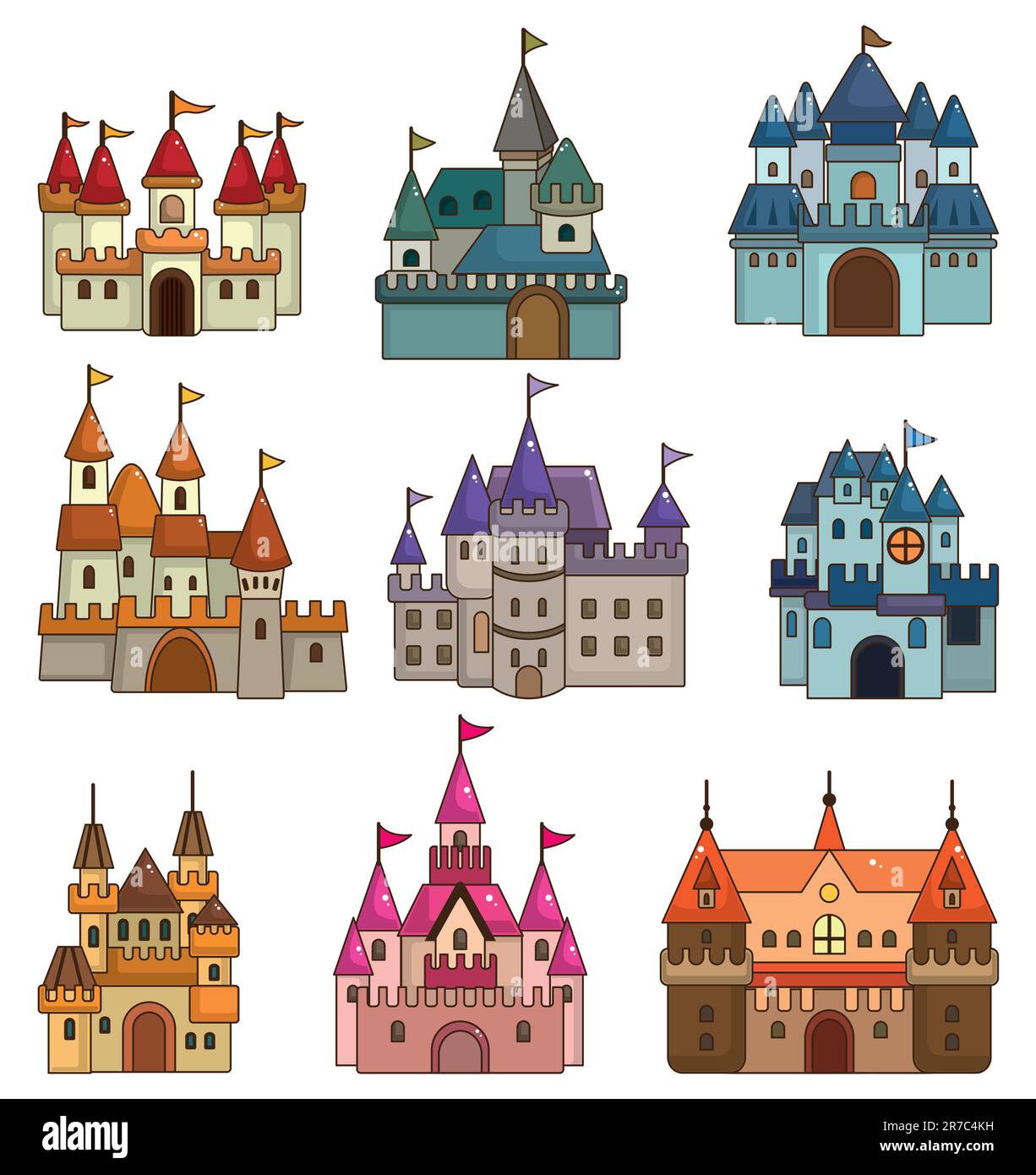 Fairy cute castle fantasy Cut Out Stock Images & Pictures - Alamy