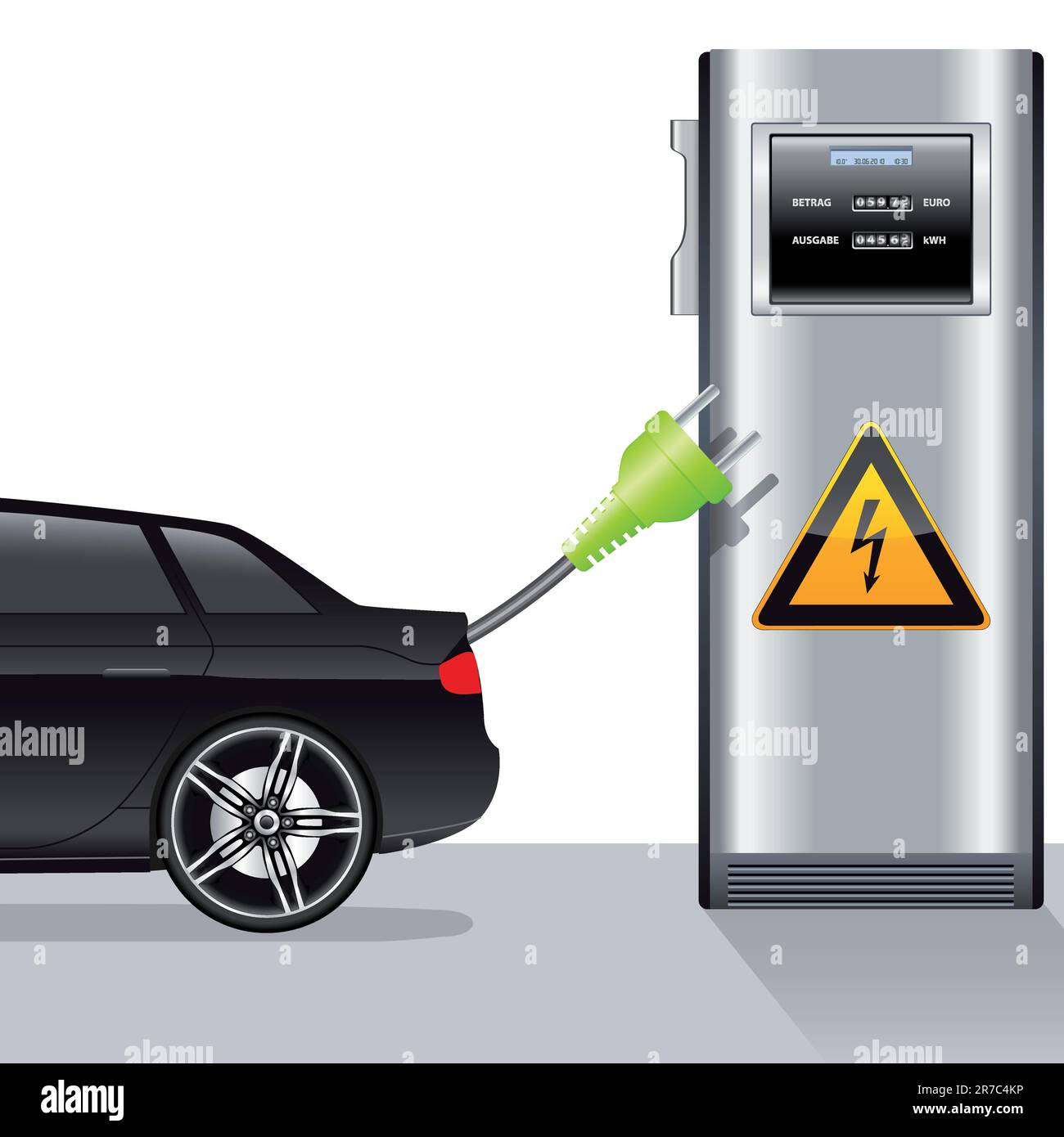 Hybrid car engine electric battery Stock Vector Images - Alamy