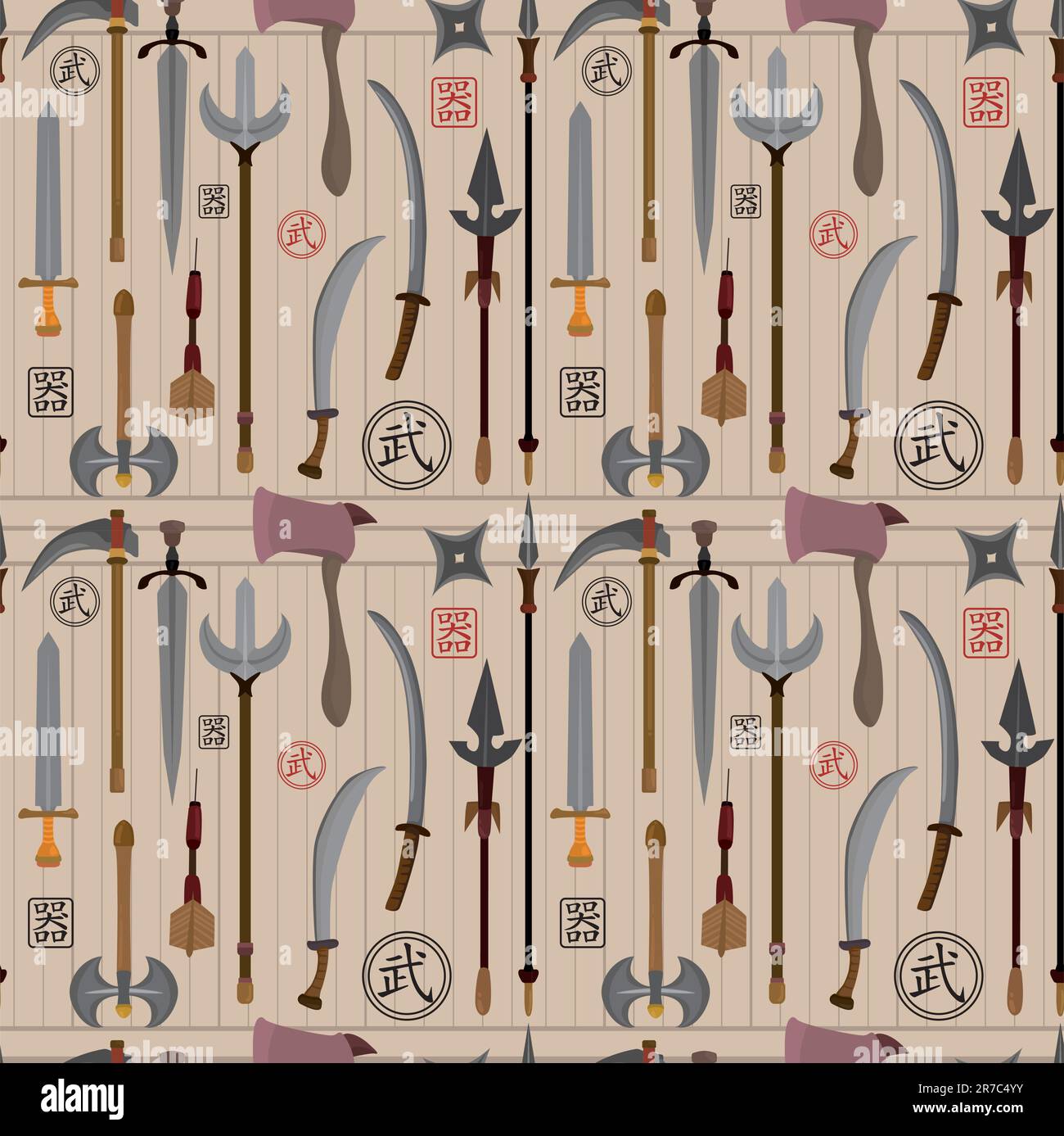 Chinese pattern war Stock Vector Images - Alamy