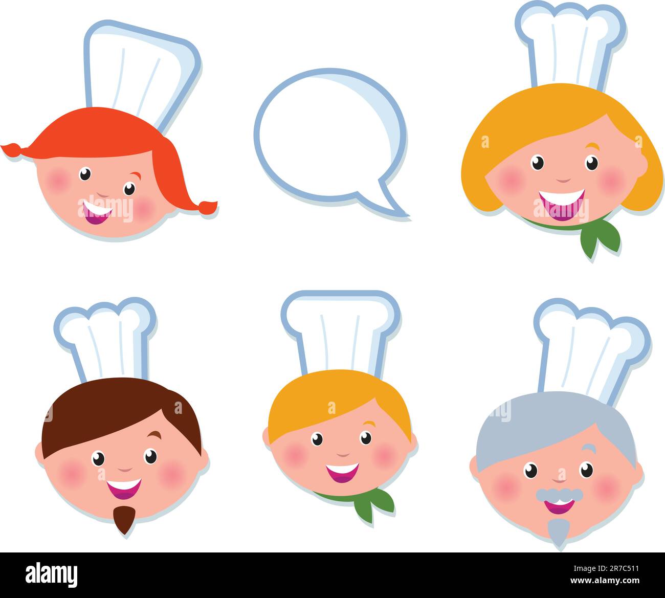 Vector Icon set - Food Service, Chef family Stock Vector Image & Art ...