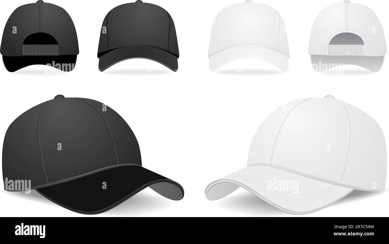 Vector baseball cap illustration on white background Stock Vector Image ...