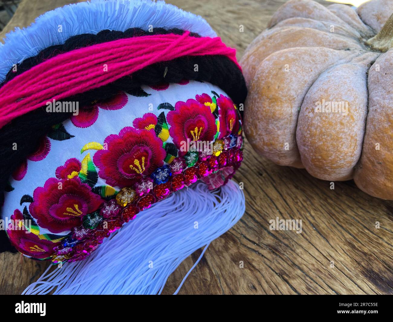 This is an image of a traditional hat for women of the Bai ethnic group ...
