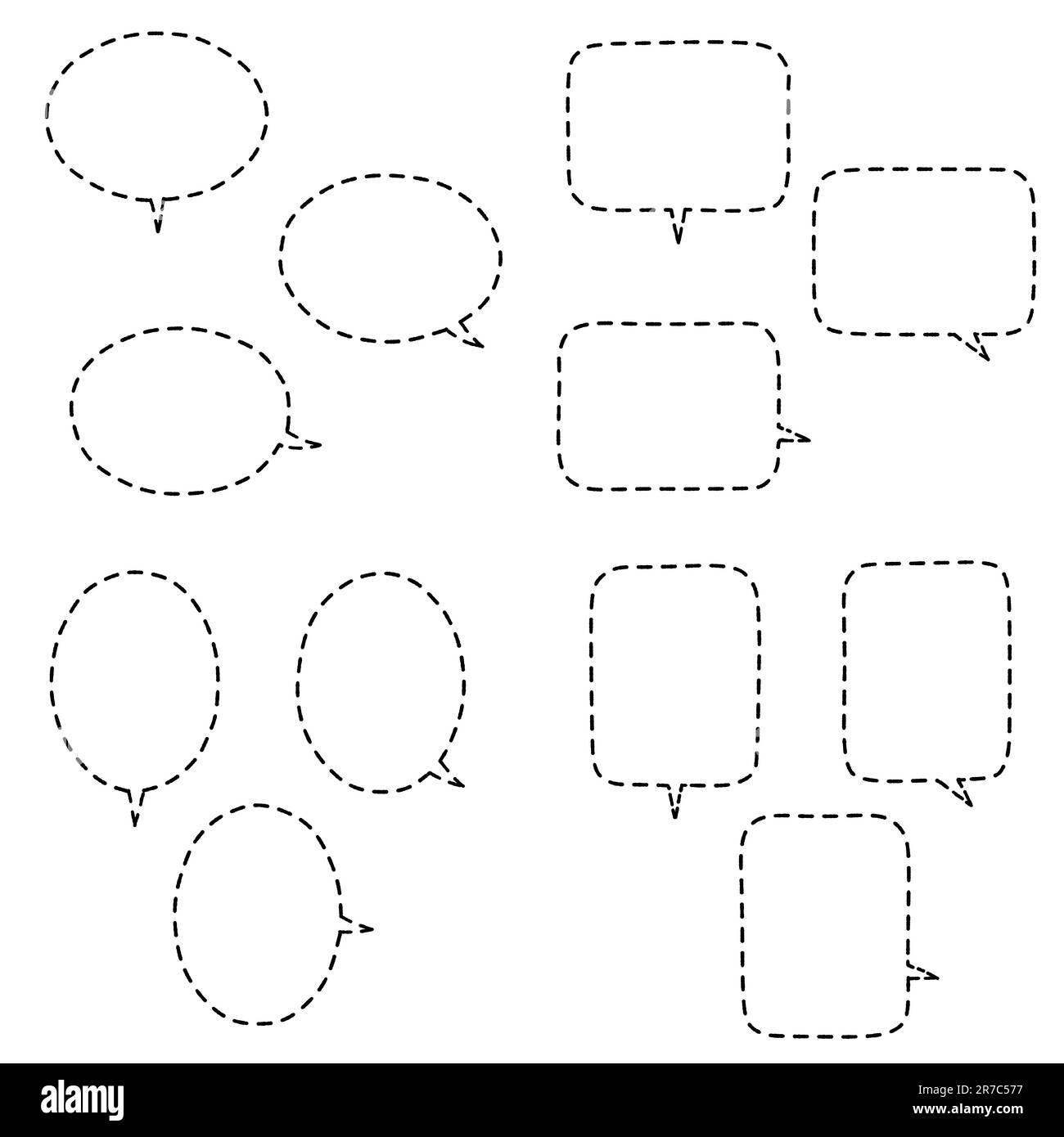 Line oval drawing Cut Out Stock Images & Pictures - Alamy