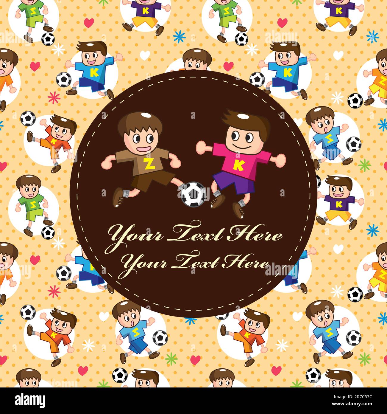 cartoon soccer player card Stock Vector Image & Art - Alamy