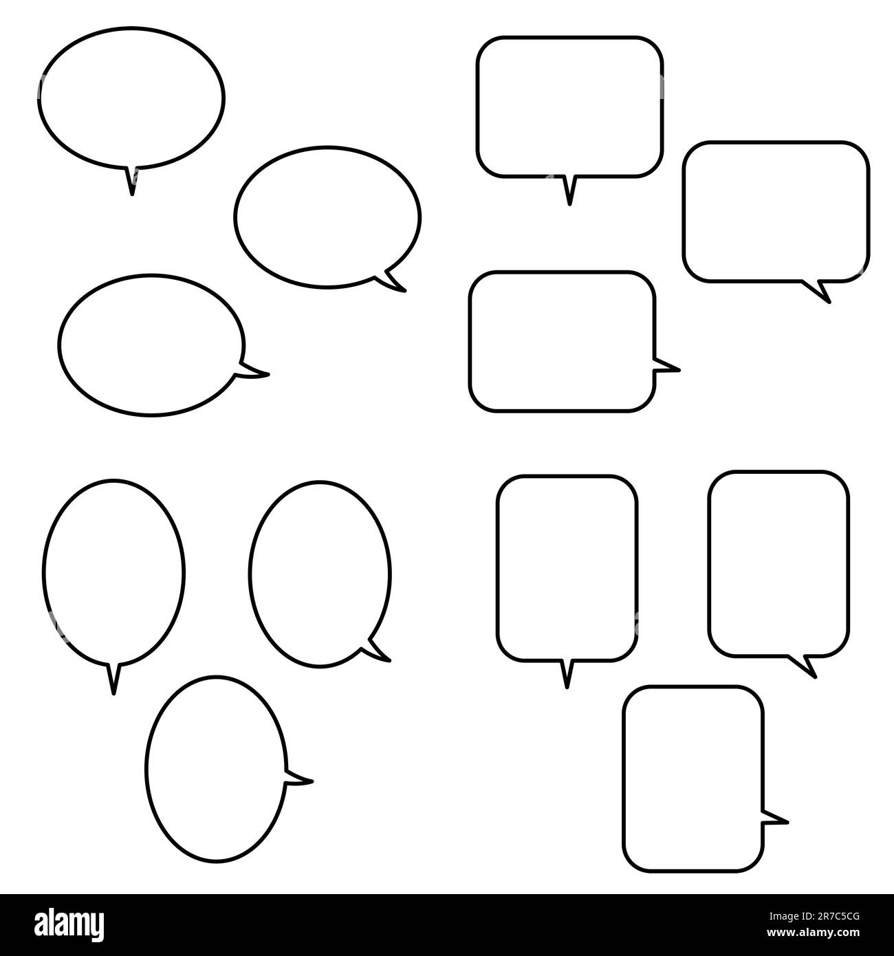 assort of comic speech balloons Stock Photo - Alamy