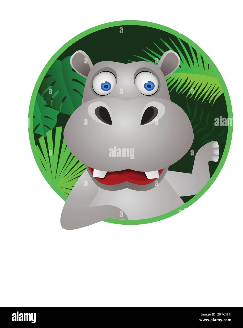 Funny hippo cartoon Stock Vector Image & Art - Alamy