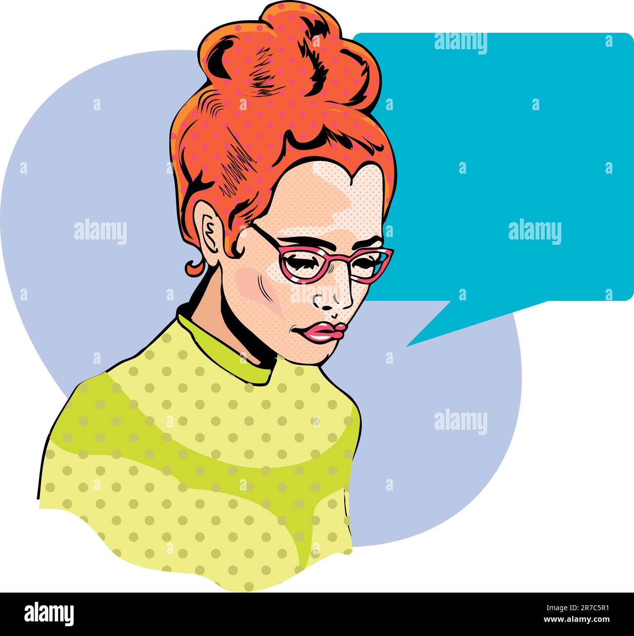 Pop Art Vector Illustration Of A Woman Stock Vector Image And Art Alamy