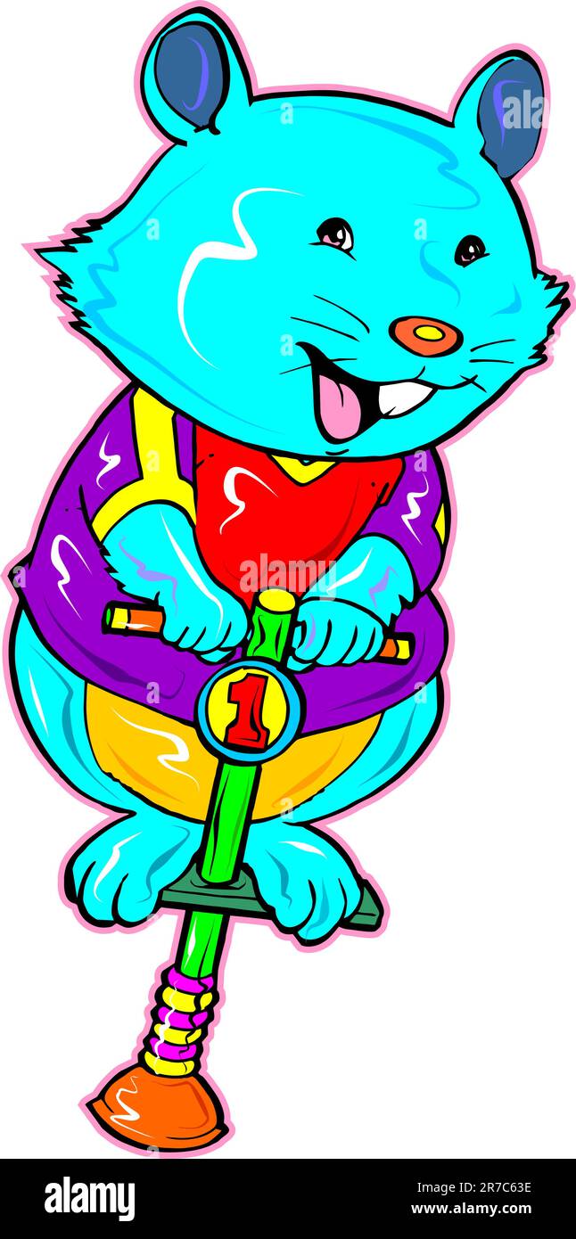 a digitally illustrated cute and colorful cartoons Stock Vector Image ...