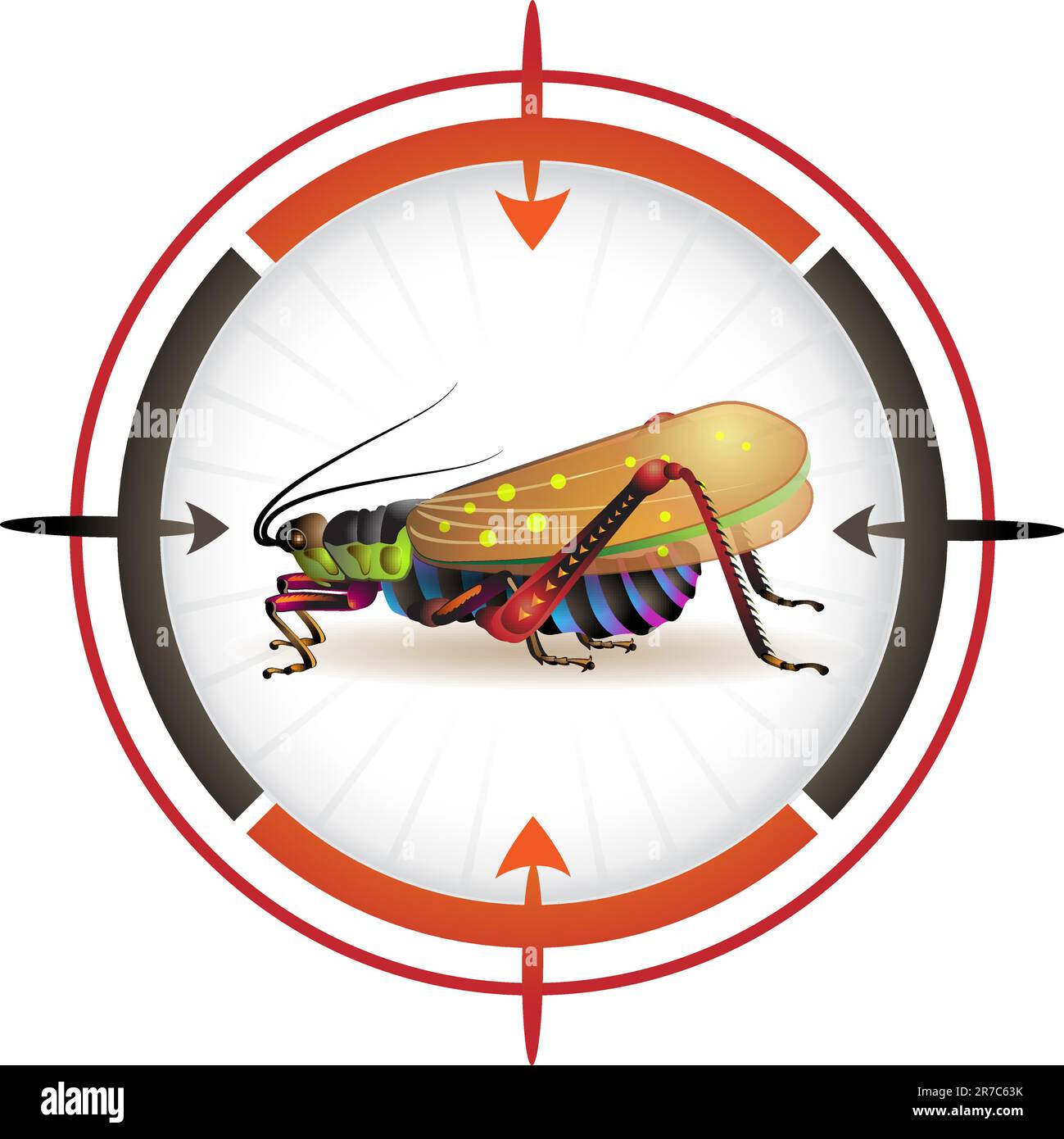 Sniper target with grasshopper Stock Vector Image & Art - Alamy